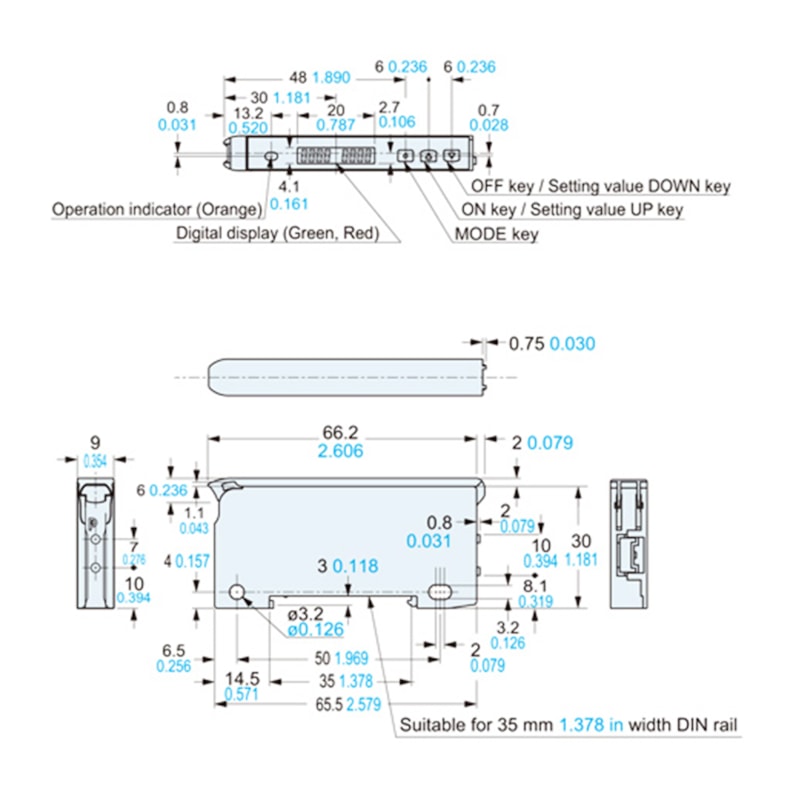 Amplificador Para Sensores De Fibra Óptica Panasonic Fx 101 Cc2 Tech