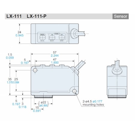 Sensor de marca RGB Panasonic LX-111-P